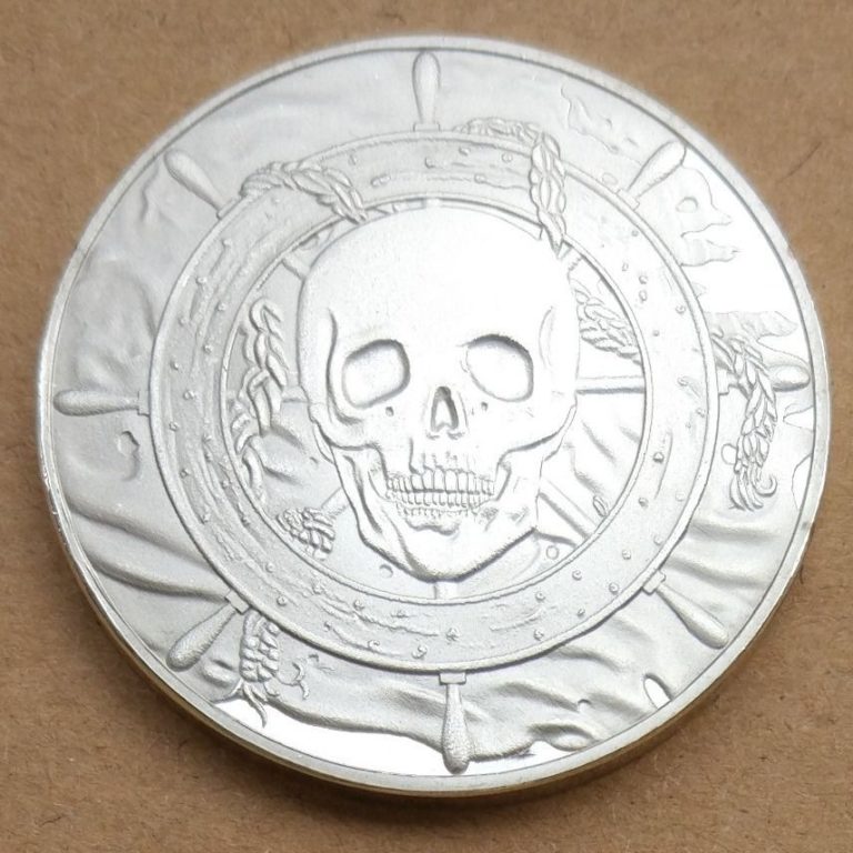 Caribbean Pirate Skull coin - Custom Coins